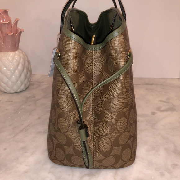 Coach | Bags | Coach Drawstring Carryall In Signature Canvas Nwt | Poshmark